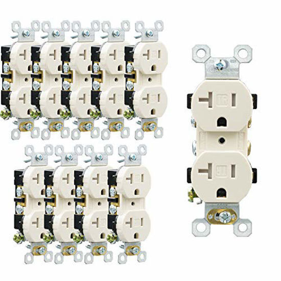 GetUSCart- AIDA Duplex Electrical Receptacle Outlets, 20Amp 125V Wall ...