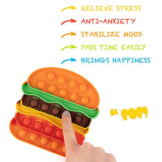 GetUSCart- Pop Its Fidget Toys Pack 4 - Stress Relief Food Pop Its ...