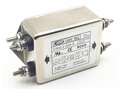 GetUSCart- AC 115/250V 20A CW4L2-20A-S Noise Suppressor Power EMI Filter