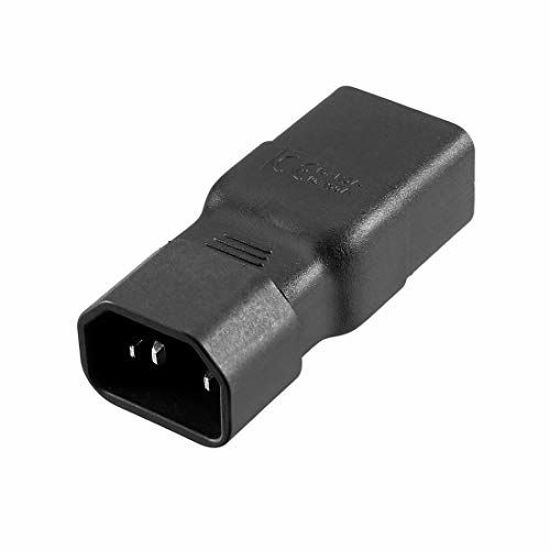 GetUSCart- uxcell AC125V 15A/AC250V 10A IEC320 Male C14 to Female C19 ...
