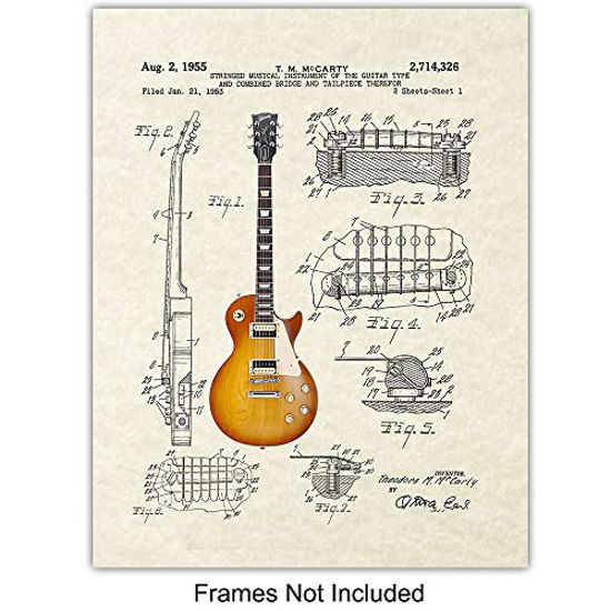 GetUSCart- Guitars Patent Print Set - Includes Famous Fender ...
