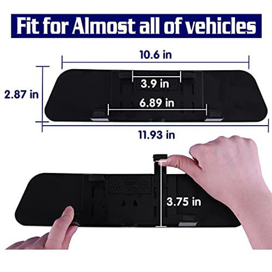 GetUSCart- LivTee Anti Glare Rear View Mirror 12.4''(312mm), Wide Angle ...