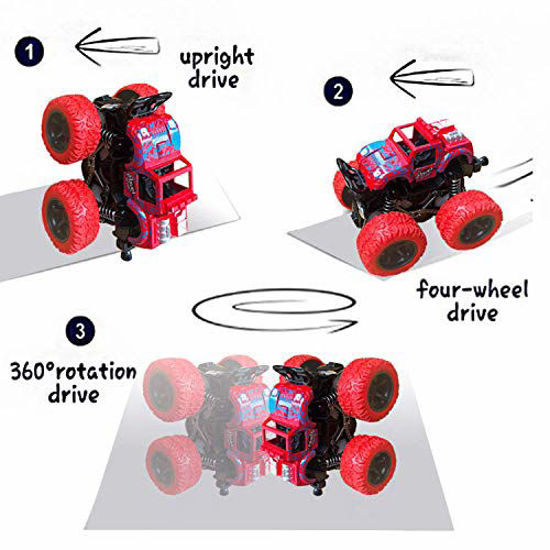 GetUSCart- 4 Pack Monster Truck Toys for Boys and Girls, Inertia Car ...