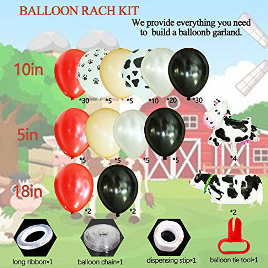 GetUSCart- 130 pcs Cow Party Balloon Garland, Farm Party Balloon Set of ...