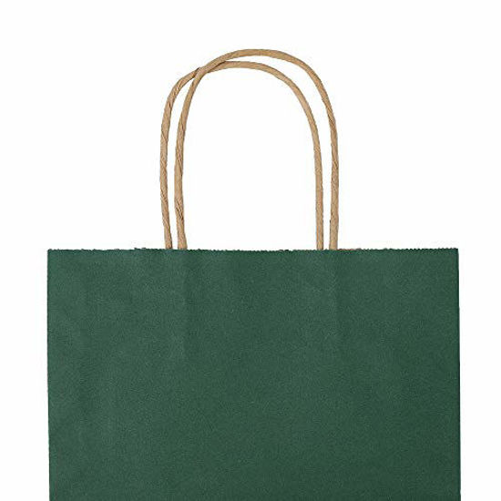 GetUSCart- 50 Pack 8x4.75x10 inch Medium Green Gift Paper Bags with ...