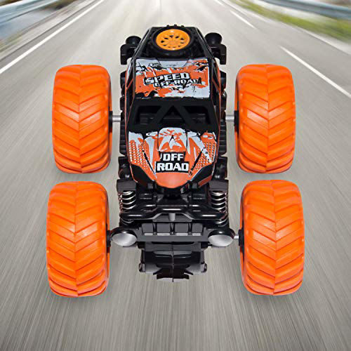 GetUSCart- 4 Pack Monster Truck Toys for Boys and Girls, Inertia Car Pull Back Vehicle Playsets ...