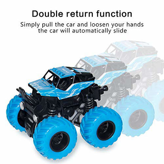 GetUSCart- 4 Pack Monster Truck Toys for Boys and Girls, Inertia Car ...