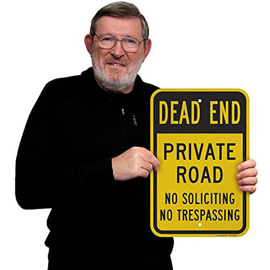 GetUSCart- SmartSign 18 x 12 inch ?Dead End - Private Road, No ...