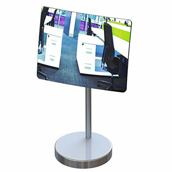 GetUSCart- Desk and Cubicle Mirror to See Behind You, Silver Stand with ...