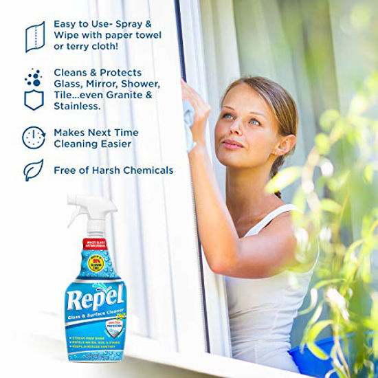 GetUSCart- REPEL Glass & Surface Cleaner 25 fl. oz. - Cleans & Repels ...