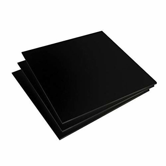 GetUSCart- Expanded PVC Sheet 12" x 12" Black Printable Rigid PVC Board ...