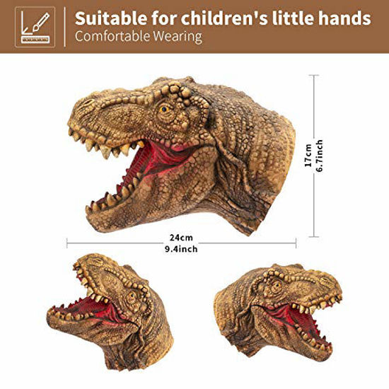 GetUSCart- Yolococa Dinosaur Hand Puppets Realistic Latex Soft Animal ...