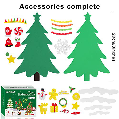 GetUSCart- ELCOHO 30 Kits Creative DIY Foam Christmas Tree for Making ...
