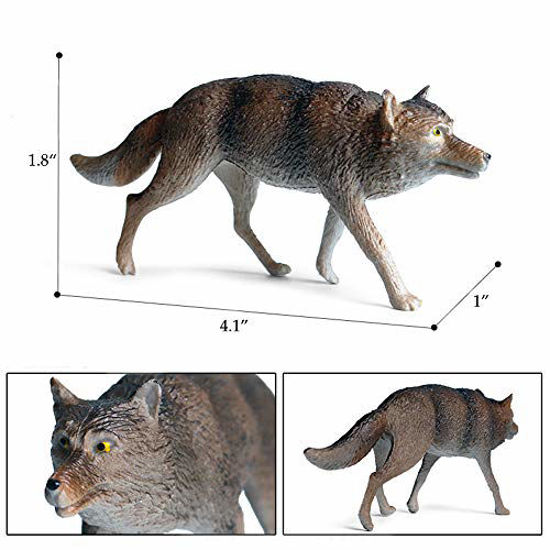 GetUSCart- 8 PCS Wild Animal Wolf Toys, Realistic Forest Animal Wolf ...