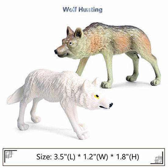 GetUSCart- 8 PCS Wild Animal Wolf Toys, Realistic Forest Animal Wolf ...
