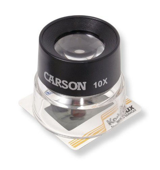 GetUSCart- Carson LumiLoupe 10X Power Stand Magnifier (LL-10), Black/Clear