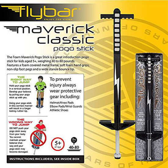 GetUSCart- Flybar Foam Maverick Pogo Stick for Kids Ages 5+, Weights 40 ...