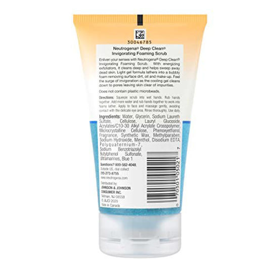 GetUSCart- Neutrogena Deep Clean Invigorating Foaming Facial Scrub with ...