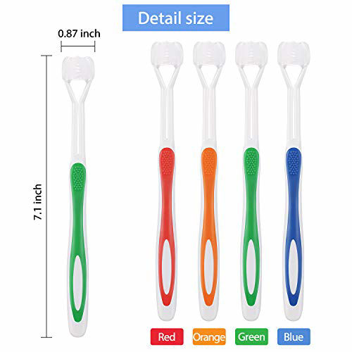 GetUSCart- 4 Pieces Autism Sensory Toothbrush Three Bristle Travel ...