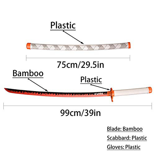GetUSCart- SV Handmade Anime Sword Cosplay Sword, Demon Slayer Sword ...