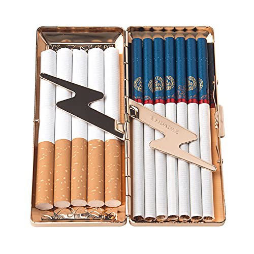 GetUSCart- Metal Cigarette Case - Ladies and Men, Portable Double Sided ...