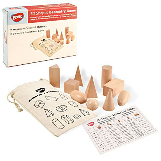 GetUSCart- 3D Shapes Guess Game - Solid Figures Geometry Miniature Set ...