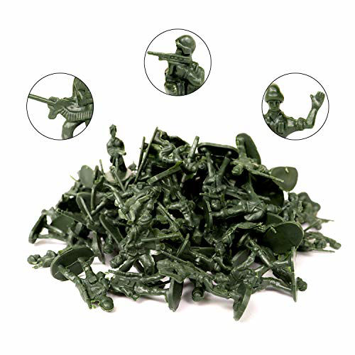 GetUSCart- HAPTIME 100 Pcs Various Pose Toy Soldiers Figures, Army Men ...