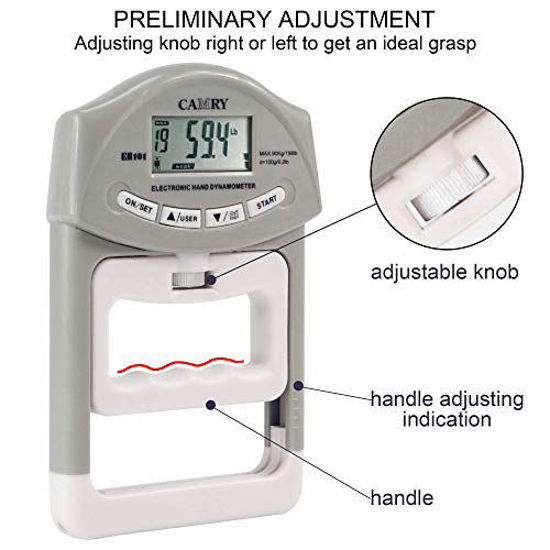 GetUSCart- CAMRY Digital Hand Dynamometer Grip Strength Measurement ...