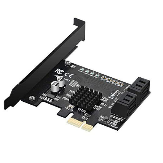 GetUSCart- MZHOU PCIE 2.0 X 1 to SATA 4 Port Adapter Card Marvell ...