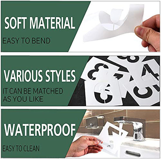 GetUSCart- 36 Pcs Reusable Large Alphabet Letter Stencils and Number ...