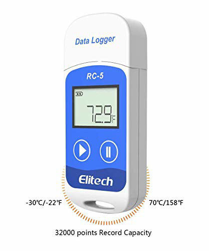 GetUSCart- Elitech RC-5 USB Temperature Data Logger Recorder 32000 Points High Accuracy