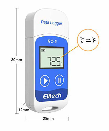GetUSCart- Elitech RC-5 USB Temperature Data Logger Recorder 32000 Points High Accuracy