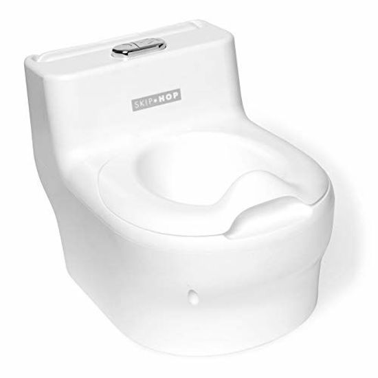 GetUSCart- Skip Hop Potty Training Toilet with Wipes Dispenser, White
