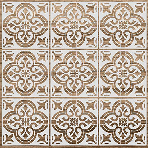 GetUSCart- Mandala Reusable Stencil 12 x 12 Inches Wall Templates Tile ...