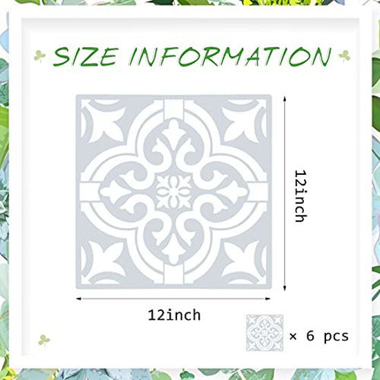 GetUSCart- Mandala Reusable Stencil 12 x 12 Inches Wall Templates Tile ...