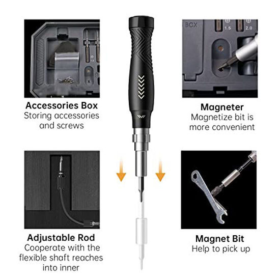 GetUSCart- Precision Screwdriver Set, Laptop Tool Kit, JAKEMY 164 in 1 ...