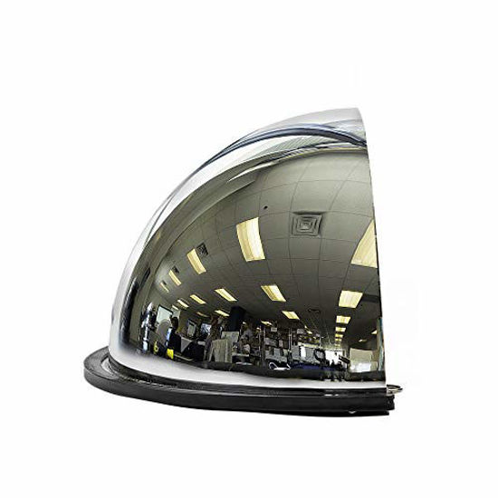 GetUSCart- 18? Acrylic Bubble Half Dome Mirror with Black Rim, Round ...