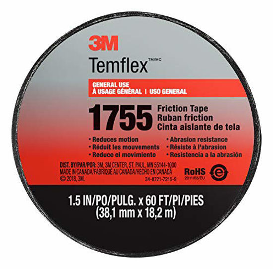 GetUSCart- 3M Safety, Black, 3M 57173-S-10 Temflex Friction Tape 1755 ...