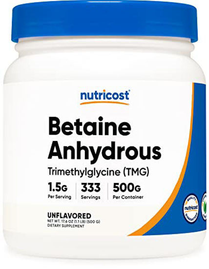 GetUSCart- Nutricost Betaine Anhydrous Trimethylglycine (TMG) Powder ...