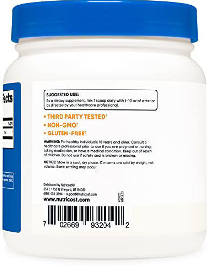 GetUSCart- Nutricost Betaine Anhydrous Trimethylglycine (TMG) Powder ...