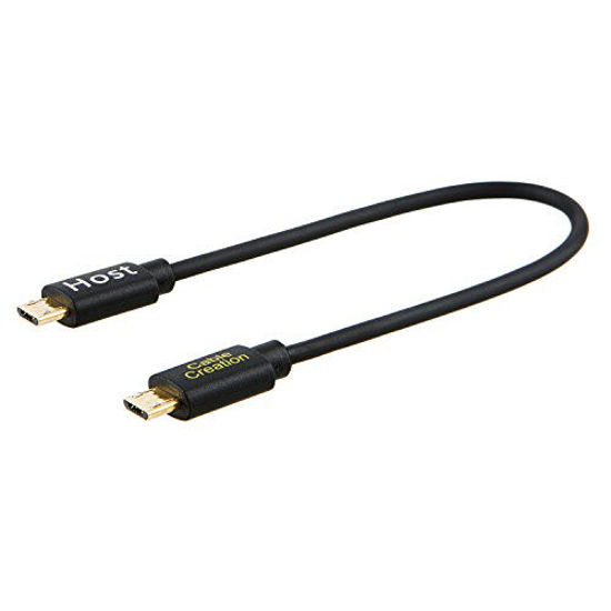 GetUSCart CableCreation Micro USB to Micro USB OTG Cable Male to Male Compatible with DJI Spark and Mavic PS4 Owlet Android Phone and Tablet DAC and More 8 inch 20CM