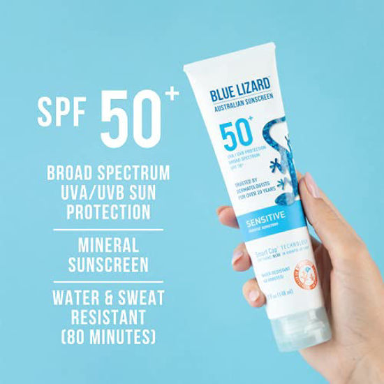GetUSCart- BLUE LIZARD Sensitive Mineral Sunscreen with Zinc Oxide 50 ...