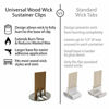 GetUSCart- Universal Wood Wick Clips for Candles | Sustainer Tabs Fit ...