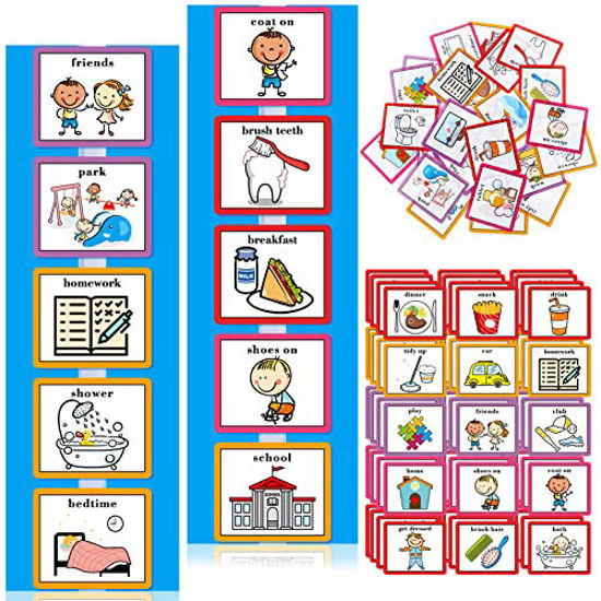 GetUSCart- 35 Pieces Visual Schedule Cards for Kids Routine Cards Home ...