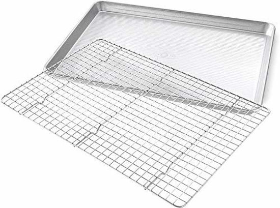 GetUSCart- USA Pan 1607CR Bakeware Extra Large Sheet Baking Pan and ...