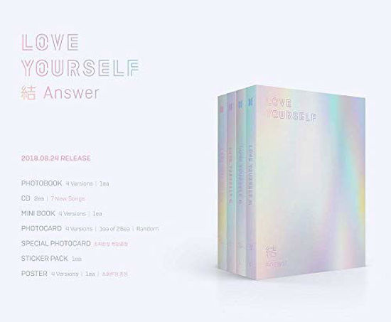 GetUSCart- BTS - LOVE YOURSELF ? Answer [L ver.] 2CD+Photobook+Mini Book+Photocard+Sticker Pack ...