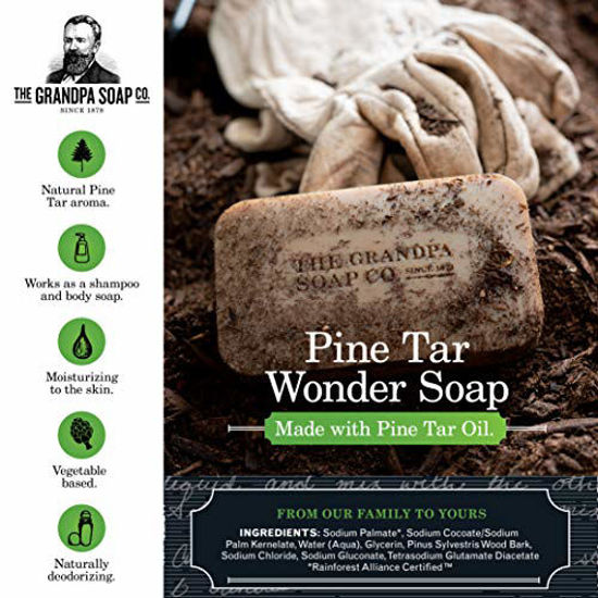 GetUSCart- Pine Tar Bar Soap by The Grandpa Soap Company | The Original ...