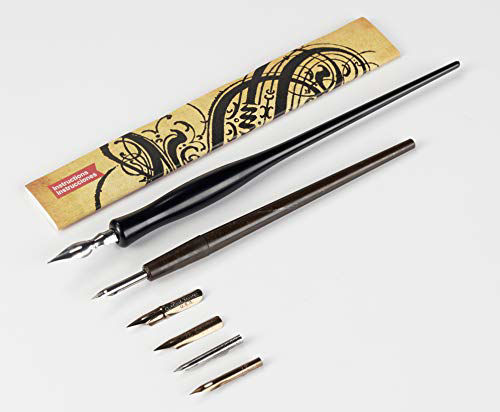 GetUSCart- Speedball Sketching Pen Set - 2 Penholders w/ 6 Pen Tips