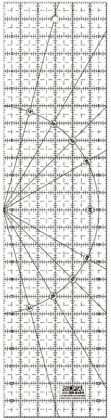 GetUSCart- OLFA 6" x 24" Frosted Acrylic Ruler (QR-6x24) - Non Slip ...