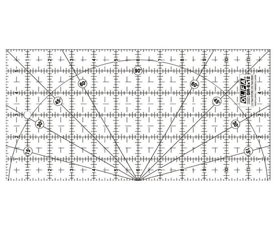 GetUSCart- OLFA 6" x 12" Frosted Advantage Acrylic Ruler (QR-6x12 ...